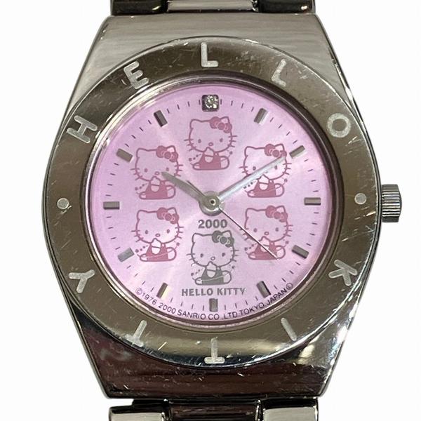 【ブランド】SANRIO / サンリオ【商品名】ハローキティ ミレニアム限定版【カラー】文字盤：ピンク、ベルト：シルバー【素材】ケース：SS、ベルト：SS【総重量】約70g【サイズ】ケース幅(リューズ含まず)×縦×厚さ×腕回り最少〜最大(内...
