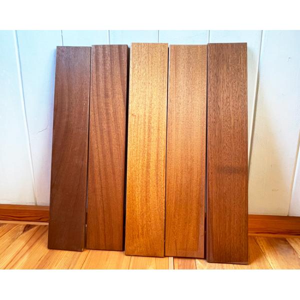 セランガンバツ材　ＤＩＹ用　端材　５枚セット　板材長さ約５４０ｍｍ厚み　１２ｍｍ幅　１００ｍｍ※木材保護塗料により塗装済み