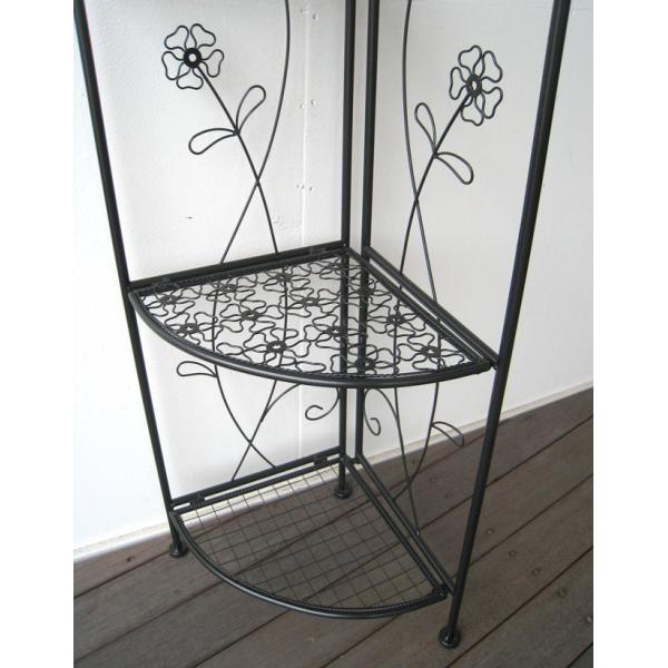 フラワースタンド プランタースタンド コーナー コーナースタンド アイアン 花台 鉢台 おしゃれ たためる :0197007:手づくり家具 ...