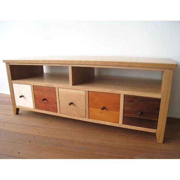 ◆サイズ　幅114×奥行40×高さ43.4cm　　　　　引出内寸：W15.5×D30×H16.5cm　　　　　◆材質 　 本体：ホワイトオーク無垢、          引出：ウォールナット、マホガニー、ブビンガ、メープル、ホワイトオーク◆塗...