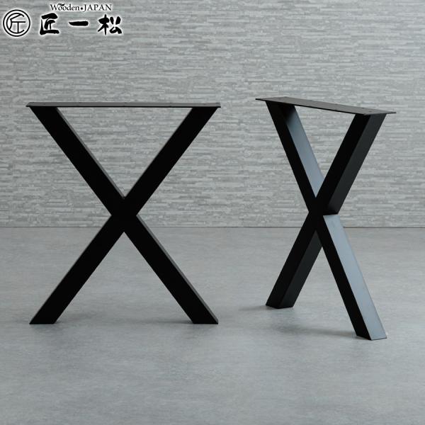 ■サイズ： 幅：59cm　奥行き：12cm　高さ：68cm　太さ60mm角　 重量2個で約12kg■材質：アイアン脚（マットブラック）■塗装：焼付塗装■色：ツヤ消しブラック■付属品：アジャスター4個付属■梱包サイズ：約 幅62cm×奥行71...