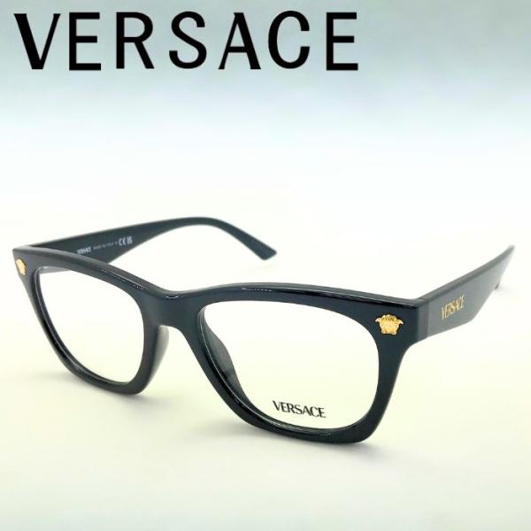 ■ブランド名　VERSACE ヴェルサーチェ■カテゴリ　メガネフレーム■対象　メンズ　レディース■素材プラスチック■付属品メガネケース、メガネクロス等■カラーブラック×ゴールド■サイズ【52□18-145】横幅13.9×縦4.6cm（フレー...