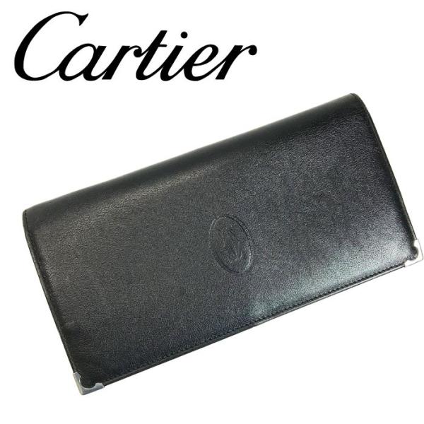 ■ブランド名Cartier　カルティエ■カテゴリ＜中古品＞マストライン長財布■対象メンズ■素材レザー■カラーブラック×バーガンディ■サイズ縦9.5×18.5cm■付属品箱、保存袋、カード▼商品説明状態は良いのですが、やや使用感があり、レザー...