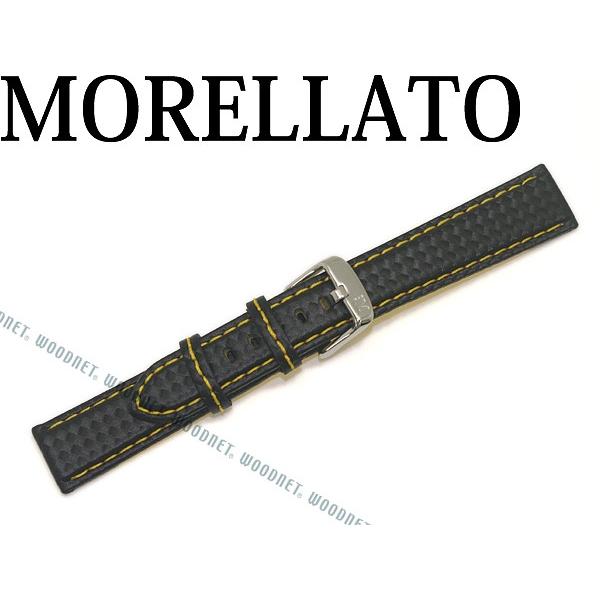 ■ブランド名MORELLATO■品名U3586 BIKING バイキング カーボン型押しラバー×ロリカ　腕時計ベルト ブラック×イエロー■品番U3586-BIKING-977-897■サイズ【18】時計装着側の幅：18mm、バックル側の幅：...