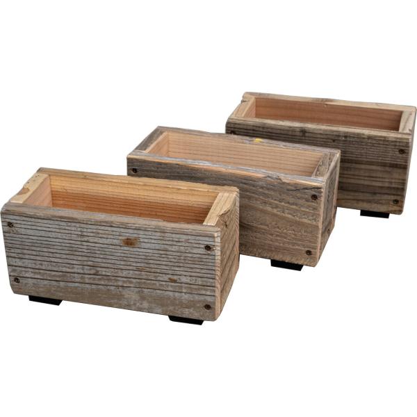 【SPEC】・長方形１型：幅200×奥行90×高さ100ｍｍ※３個セット【素材】OLD ASHIBA（オールドアシバ）は、元々建築現場で使用されて現役を引退した杉の足場板古材です。廃棄されるものを手間暇かけて再生し、温かみと味わいのある唯一...