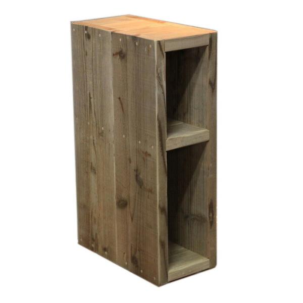 【素材・生産】OLD ASHIBA（足場板古材）※実際に建築現場で使用された無垢の杉足場板です。本社広島県廿日市市の工場で一つ一つ手作業で選別→水洗い→天日乾燥→研磨→製作→出荷を行っています。【組み立て】組み立て不要の完成品