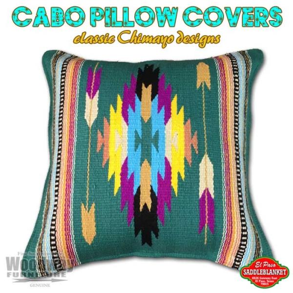 ★エルパソサドルブランケット社のネイティブアメリカンやメキシカンに伝わる伝統のチマヨデザインを再現したこだわりの手織りネイティブ柄カボクッションカバー!!★とても柔らかいウルトラソフトアクリル素材を使用していますので、さらさらとした気持ちの...