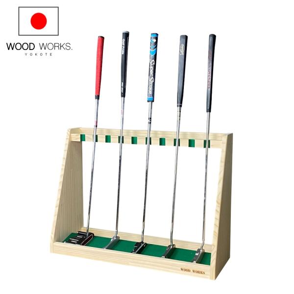 WOOD WORKS 木製パターラック10本用です。国内自社工場で全て手作りで製作しています。サイズ：幅696mm　高さ500mm　奥行き230mm　小物置き660mm×50mm　上部材25mmの半円素材／材質 　・ラジアタパイン(集成材)...