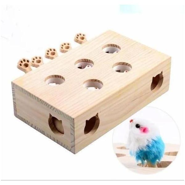 重さ：約1.1kg※入荷時期によりネズミのカラーは異なります。また各部の色味や形状などの仕様が異なることがございます。あらかじめご了承ください。▼商品説明猫の手の形をしたレバーを押すと、穴からネズミが出てくるおもちゃです。横の穴からは中の毛...