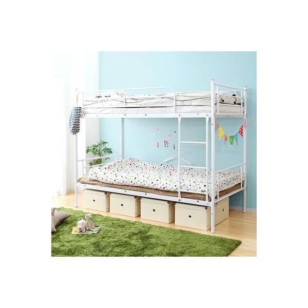 2段ベッド 二段ベッド シングル フレームのみ ファミリー 家族 子供 親子 ハイタイプ 2人 二人 安い おしゃれ キッズ 頑丈 丈夫 安全 分割 分離 セパレート 子供用 大人用 子供部屋 パイプベッド 通気性 落下防止 布団 直置き ...