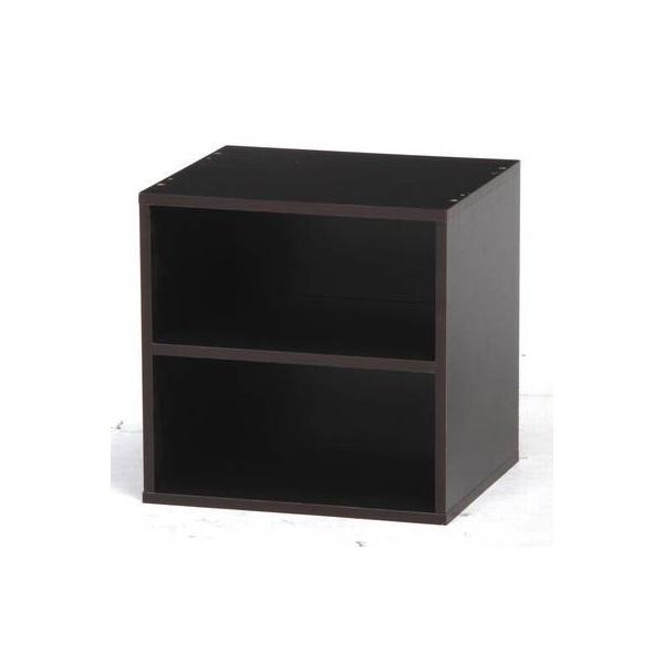 【発売日：2026年01月11日】本棚 2段 a4対応 安い キッチン 隙間収納 整理 マガジンラック オープン カラーボックス 子供 絵本 コンパクト ロータイプ 低い 机上 卓上 デスク 雑誌 教科書 幅35 奥行30 高さ35 ダーク...
