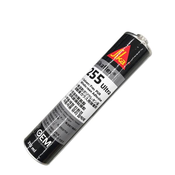 シーカフレックス255 ウルトラ自動車フロントガラス用接着剤です。 長いオープンタイムにより暖かい温度環境下でも安全に施工することができます。＜特色＞ハンドガンでの押出しが容易無溶剤、無臭OEM 承認接着システム接着性の発現が速い