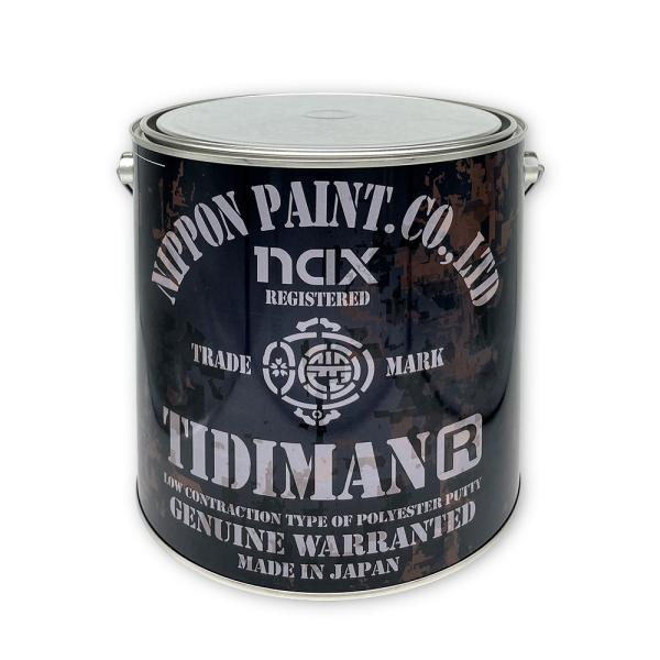 【nax パテ チヂマン Ｒカーボン60】カーボンファイバーを配合した厚付けタイプの鈑金パテ・環境に配慮したパテ(エチルベンゼンフリー)・反りが極めて少ない低収縮タイプで、高張力鋼鈑などの薄い鋼鈑でも厚付け可能なオールマイティー・ノンセッテ...