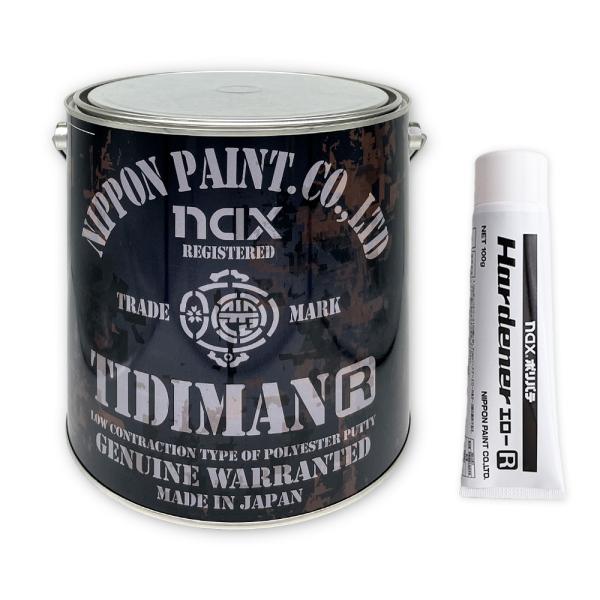 【nax パテ チヂマン Ｒ80(厚付け)】高い作業性を誇る厚付けタイプ・環境に配慮したパテ(エチルベンゼンフリー)・反りが極めて少ない低収縮タイプで、高張力鋼鈑などの薄い鋼鈑でも厚付け可能なオールマイティー・ノンセッティングタイプで、パテ...