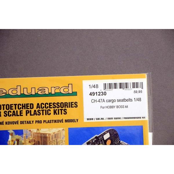 1/48 CH-47A チヌーク兵員用シートベルトのエッチングパーツ