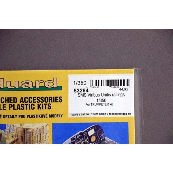 1/350 フィリブス・ウニティス (SMS Viribus Unitis)用手すりのエッチングパーツ