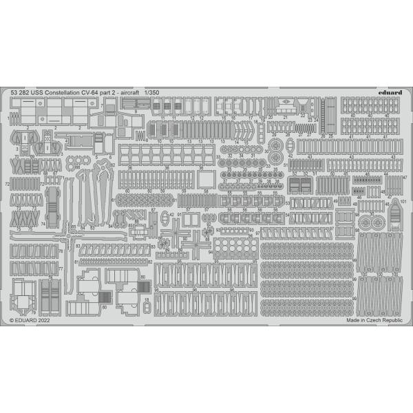 米海軍 コンステレーション CV-64用艦載機のエッチングパーツ(part2)