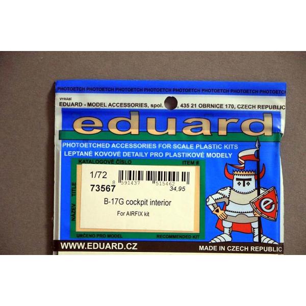 1/72 B-17Gフライングフォートレス用エッチングパーツ