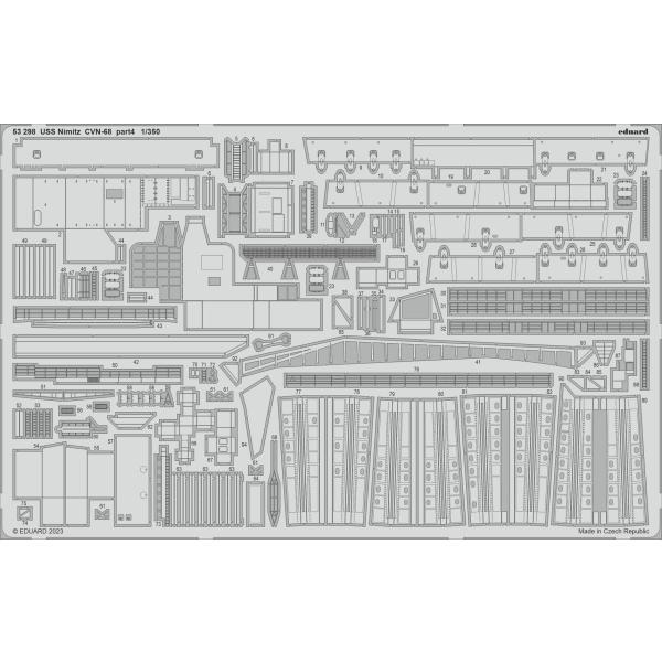 メーカー：エデュアルド縮尺：1/350商品コード：EDUBIG5370商品名：CVN-68 Nimits ニミッツ PART II 用フルエッチングセット推奨キット：トランぺッター＊別途推奨キットが必要です内容ED53298　USS Nim...