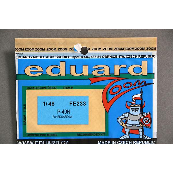 1/48 カーチス P-40N ウォーホーク用内装エッチングパーツ