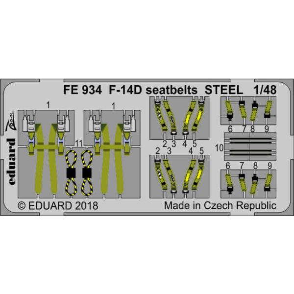 1/48 F-14D用シートベルトのエッチングパーツ
