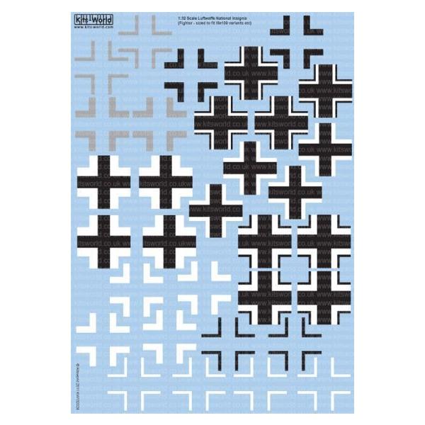 キッツワールドKW132024  1/32 独 国籍マーク用デカール