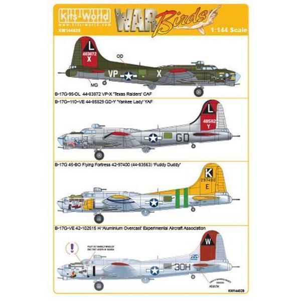 キッツワールドKW144028  1/144 B-17G-95'Texas Raiders'他用デカール