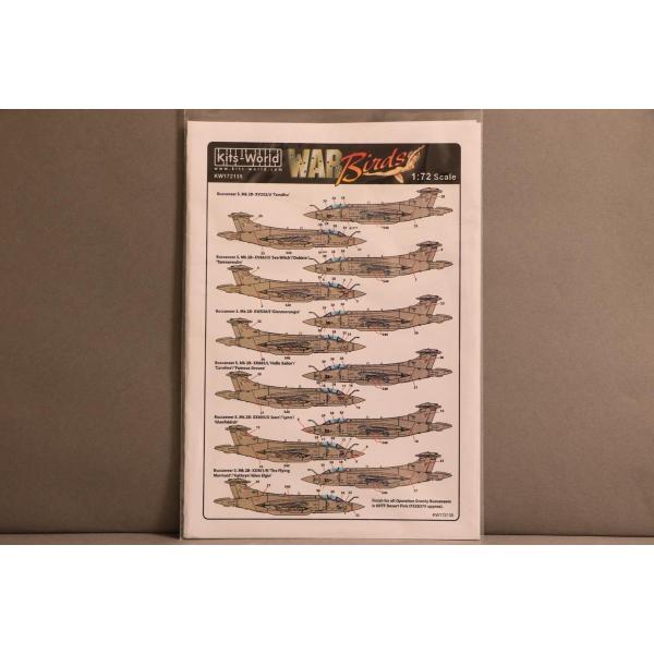 キッツワールドKW172135  1/72  ブラックバーン バッカニア 1991 - 2016 '25th Anniversary Edition'湾岸戦争(パート１)用デカール