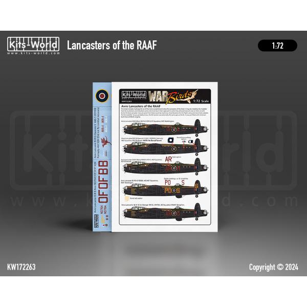 Kits-World(172263)1/72 Avro Lancaster B.III B-Beer ND764?/OF-B, 97 Squadron, RAF Waddington.他用デカールです。