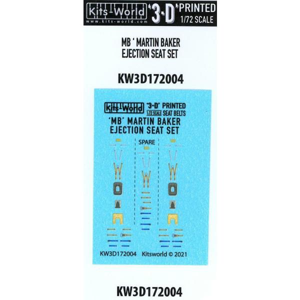キッツワールドKW3d172004  1/72 マーチンベーカー製イジェクションシート用3Dデカール