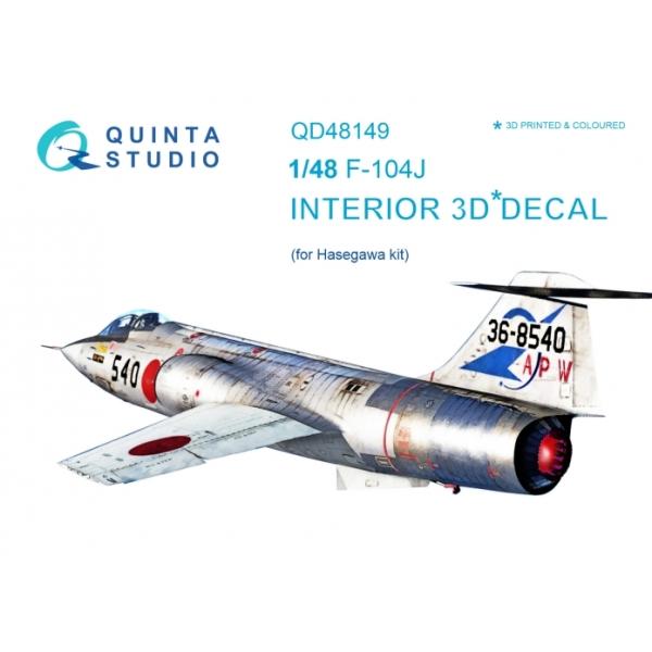 メーカー：QUINTA STUDIO（クインタスタジオ）縮尺：1/48商品コード：QD48149商品名：F-104J スターファイター用内装3Dデカール (ハセガワ用)