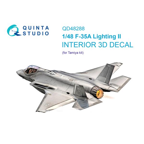 商品名：QUINTA STUDIO(QD48288)1/48 F-35A Lightning II用内装3Dデカール (タミヤ用)商品コード：QD48288縮尺： 1/48メーカー：QUINTA STUDIO（クインタスタジオ）推奨キット：...