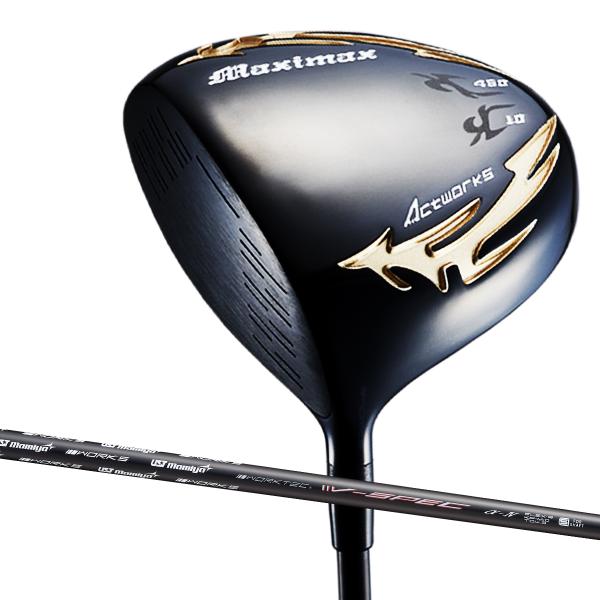 SLEルール適合ドライバーマキシマックス ブラックシリーズII レフティ（左利き）カスタムシャフト仕様適合の限界に挑戦し、強反発の飛びを実現したSLEルール適合モデル。チタン素材比硬度10倍の超硬化処理によって大幅な初速アップとフケない力強...