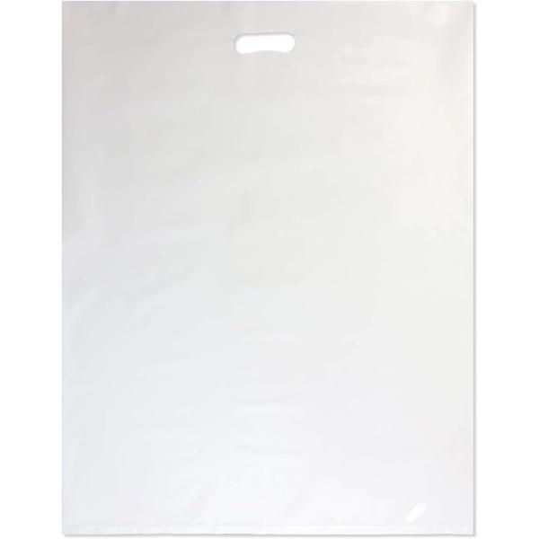 【サイズ】ヨコ450xタテ600mm 厚手のニットが入る大きさです 【材　質】＃85　LLDPE（乳白） 【カラー】白(乳白色)　厚手の袋なので中身はほとんど透けません 【内容量】40枚　レジ袋有料化対象外商品なので、無償で配布することがで...