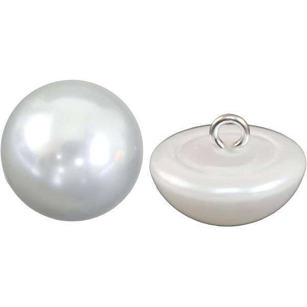 ●【サイズ】パールの直径約15mm（金属足部分：約4mm）【数 量】15個●【材 質】樹脂製、金属製（背面のボタン足部分）●【カラー】ホワイト（ツヤあり）●【用途】手芸、デコレーション用に！ニット、ワンピース、カーディガン、ブラウス、靴下・...