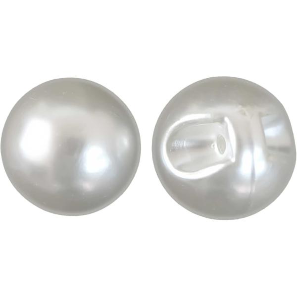 ●【サイズ】パールの直径約15mm【数 量】15個●【材 質】樹脂製●【カラー】ホワイト（ツヤあり）●【用途】手芸、デコレーション用に！ニット、ワンピース、カーディガン、ブラウス、靴下・手袋などの小物におすすめです。●【特 徴】背面に糸通し...