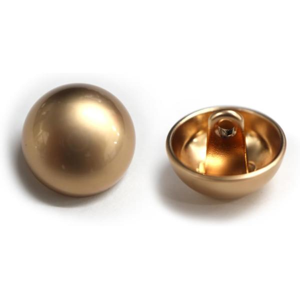 ●【サイズ】15mm　【数量】15個　【一粒の重さ】約2.4g●【ボタンの形】足つきボタン　【材質】金属製●【カラー】ゴールド●【用途】ワンピース、カーディガン、ブラウスに。シャツのイメージチェンジ用にも。●【特 徴】縫い糸が目立ちにくい、...