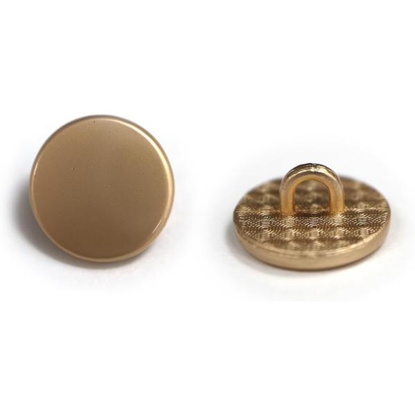 ●【サイズ】直径約11.25mm 【数量】20個 【一粒の重さ】約1.2g●【ボタンの形】フラットボタン　足つき　【材質】金属製●【カラー】ゴールド　ツヤなし●【特 徴】金属特有のツヤを抑えた、普段使いしやすいボタンです。●【用途】お手持ち...