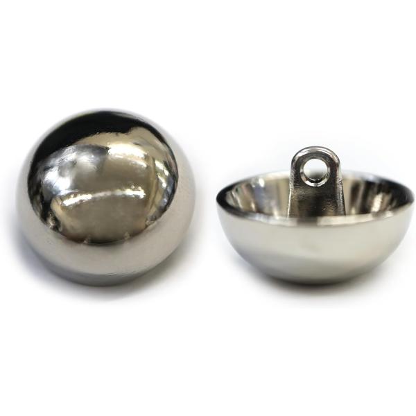 ●【サイズ】18mm　【数量】10個　【一粒の重さ】約3.6g●【ボタンの形】足つきボタン　【材質】金属製●【カラー】シルバー　鏡面仕上げ●【用途】ワンピース、カーディガン、ブラウスに。シャツのイメージチェンジ用にも。●【特 徴】縫い糸が目...