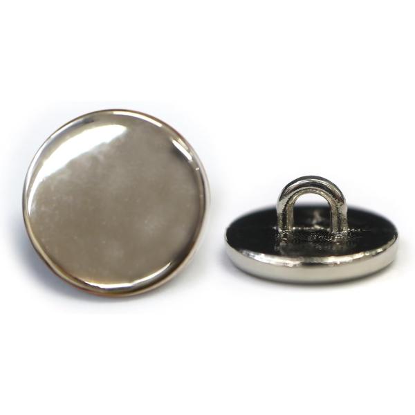 ●【サイズ】直径約11.5mm 【数量】20個 【一粒の重さ】約1.2g●【ボタンの形】フラットボタン　足つき　【材質】金属製●【カラー】シルバー　鏡面仕上げ●【特 徴】金属特有の光沢があります。●【用途】お手持ちの衣類のイメージチェンジや...
