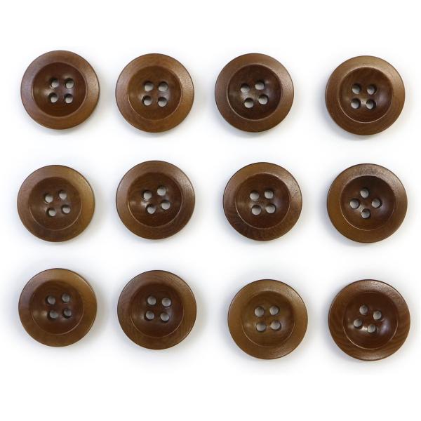 ●【サイズ】直径約18mm【数量】12個●【ボタンの形】四つ穴ボタン【材質】椰子の種 【カラー】ブラウン●【用途】イメージチェンジやボタンの取れてしまったスーツ・ジャケットなどに。●【特徴】糸通し用の穴が四つ空いた、衣類に合わせやすいボタン...