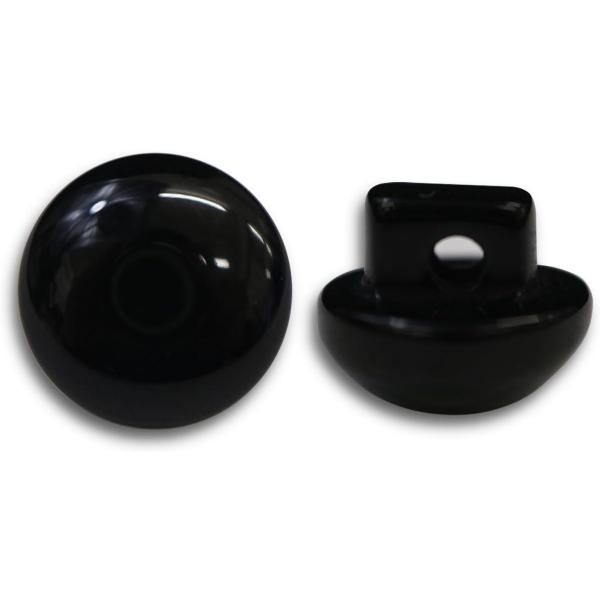 ●【サイズ】直径約11.5mm　【数量】20個●【ボタンの形】足つき キノコ型　【材質】樹脂　【カラー】ブラック ツヤあり●【用途】ボタンの取れてしまった衣類のボタンとして。バッグや小物にもおすすめです。●【特徴】糸通し用の足がついた、衣類...