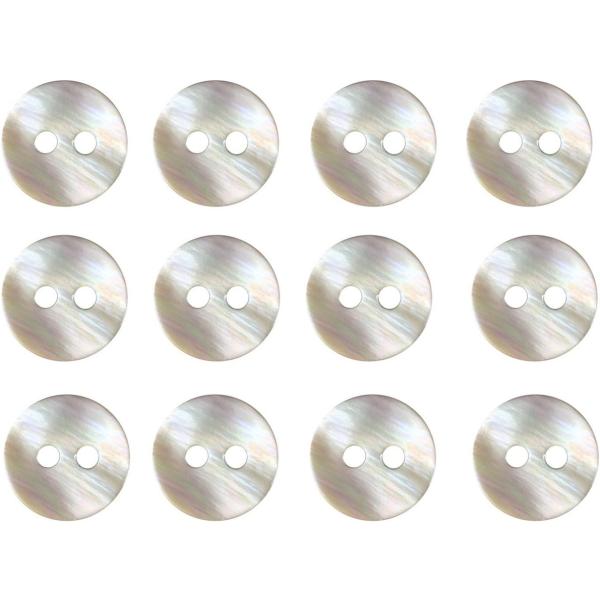 ●【サイズ】直径約11.25mm 【1粒の重さ】約0.5g●【数量】12個 【ボタンの形】二つ穴ボタン●【材質】淡水パールシェル 【カラー】ホワイト 【模様について】貝特有の風合い・オーロラ調の光沢●【特徴】片面磨き加工のシェルボタンです。...