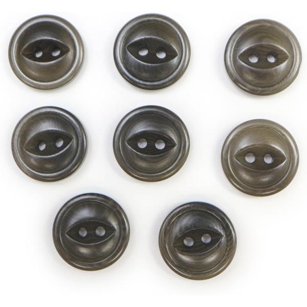 ●【サイズ】直径約15mm 【1粒の厚み】約3.5mm 【1粒の重さ】約0.7g●【数量】8個入り 【ボタンの形】二つ穴ボタン 【材 質】椰子の種●【カラー】ダークグリーン 【模様について】ナットボタン特有の風合いがあります。●【特徴】縫い...