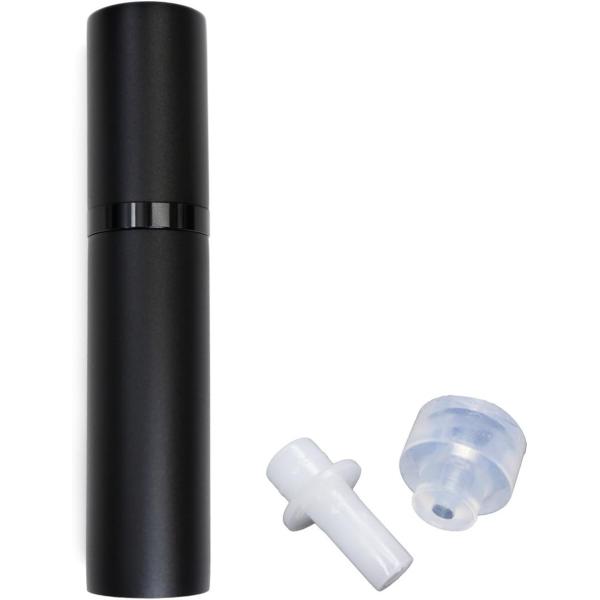 ●【ケースのサイズ】約8.8cm×約1.9cm●【中身のサイズ】約7.5cm×約1.9cm 【容量】約5ml●【色】ブラック 【材質】樹脂、合金●【用途】お気に入りの香水を詰め替えて持ち運べるアトマイザーです。●シンプルなデザインで、手にな...