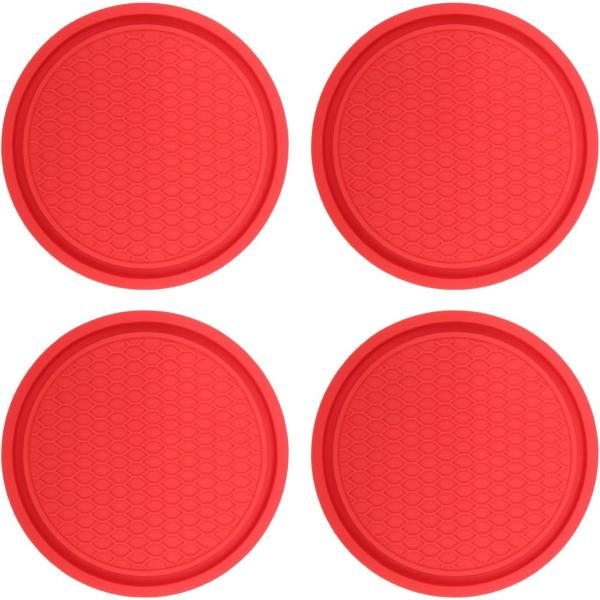 ●【サイズ】直径約70mm 【厚み】約4.5mm●【重さ】約18.3g 【数量】4枚●【材質】シリコン 【形状】丸●【色】レッド●【用途】車のドリンクホルダーに使えるシリコン製のコースターです。滑り止めに適しています。