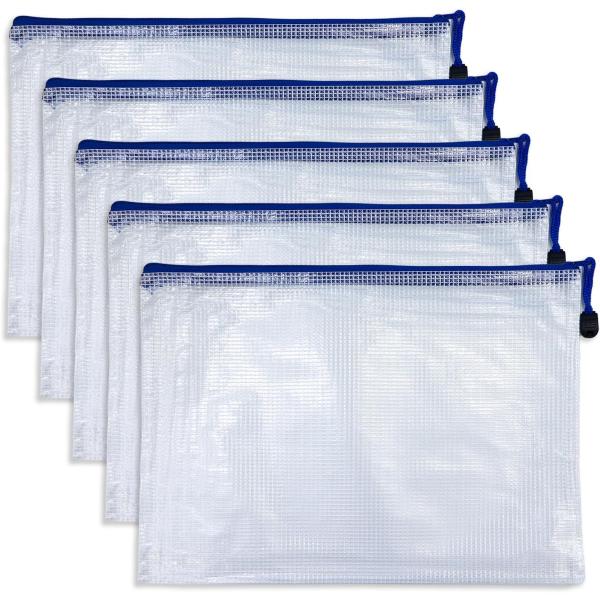 ●【サイズ】縦約120mm×横約175mm×厚み約0.5mm（A6サイズ対応）●【材 質】PVC●【カラー】白●【内容量】5枚●【特 徴】ジッパー式のファイルケースで大事な書類や文房具、小物などを収納し保護することができます。半透明で中身が...