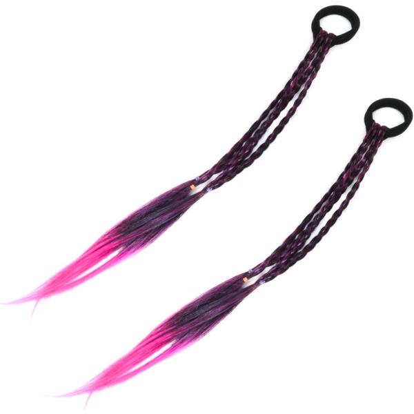 ●【サイズ】約47cm　【個数】2個●【色】ピンク●【素材】化学繊維●【特　徴】ヘアゴムと地毛と一緒に結ぶだけで簡単にイメージチェンジができる編み込みエクステです。