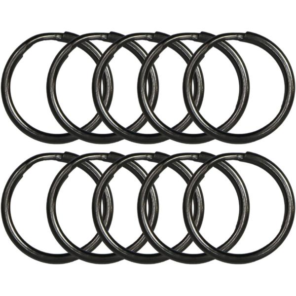 ●【サイズ】外径:約30mm 内径:約26mm 厚み:約2.8mm 重さ:約3.3g●【材質】金属 【内容量】10本入り●【カラー】ブラック●【特徴】鍵やキーホルダー・ストラップをひとまとめにできるキーリングです。