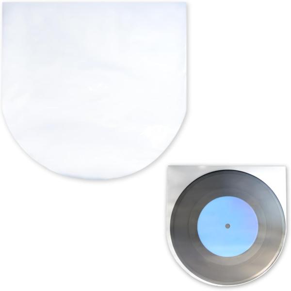 【サイズ】約180x180mm 【製造国】日本【厚み】標準 30ミクロン（0.03mm） 【厚み目安】適度なハリがあり、扱いやすい厚さです。【素材】HDPE　静電気防止素材入り【カラー】半透明 【数量】100枚【特徴】EPサイズ（7インチ）...